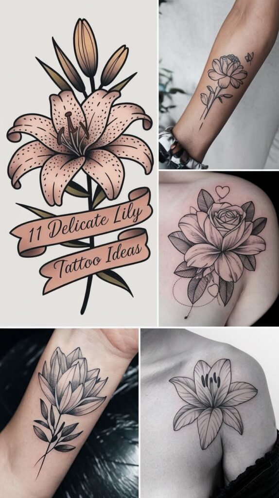 11 Delicate Lily Tattoo Ideas for a Beautiful Design - getstylish.blog