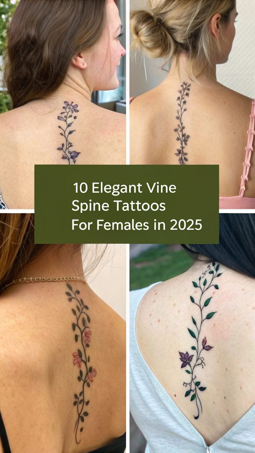 10 Elegant Vine Spine Tattoos for Females to Add a Touch of Elegance - getstylish.blog